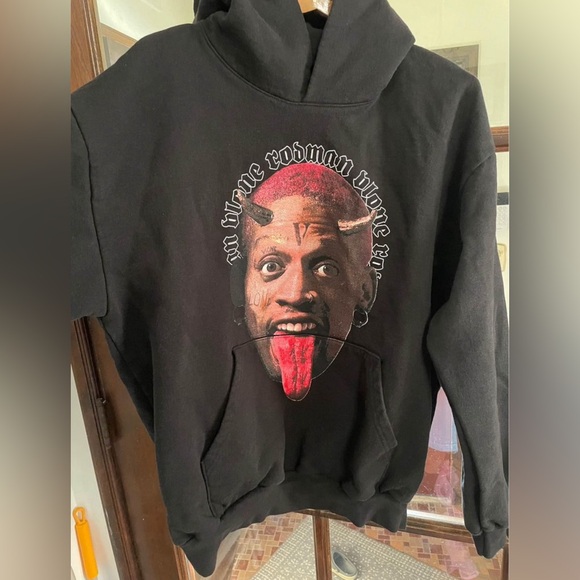 Shirts | Vlone X Rodman Angel Vs Devil Black Hoodie | Poshmark